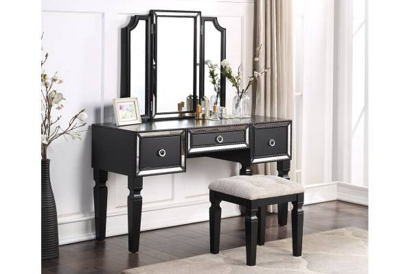 F4219 VANITY & STOOL – Rubin Furniture